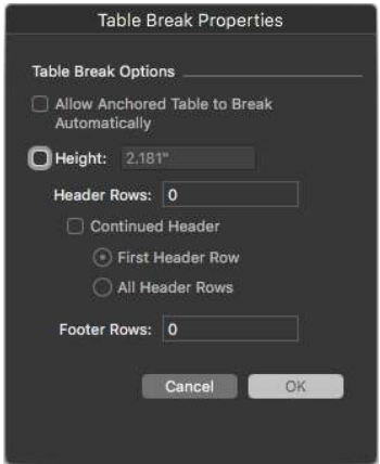 How to break a table manually?