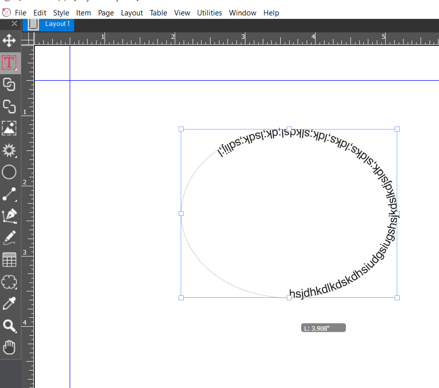 How to write on circle