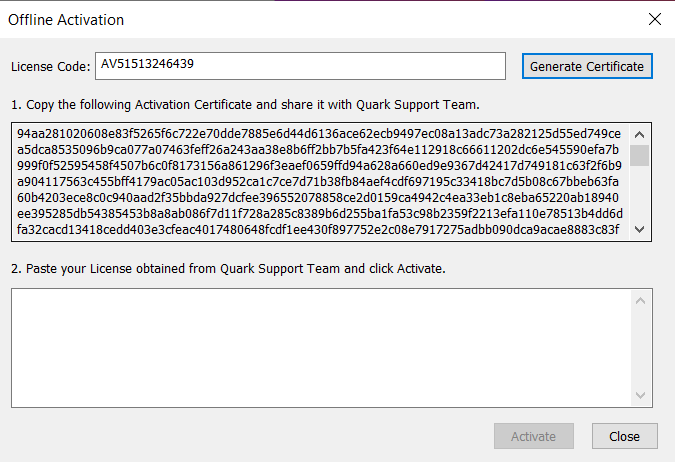 How to Perform Offline activation of QuarkXPress