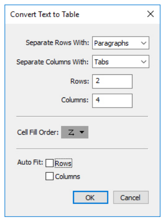 How to Convert Text to Table in QuarkXPress