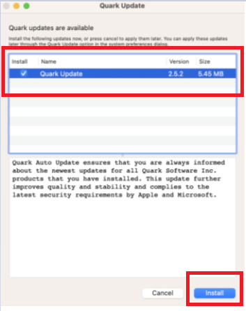 Download and Install Quark Update