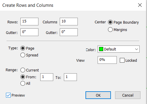 How to Create Non printing baseline grids to align Text on them