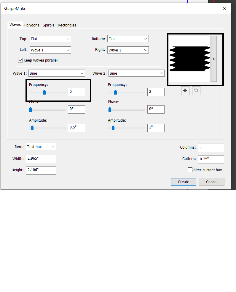 How to create waves using QuarkXPress