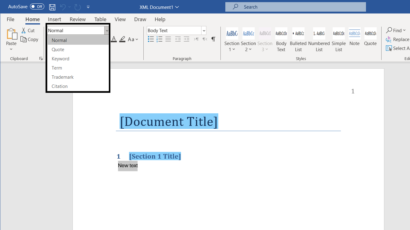 How to apply and remove Emphasis