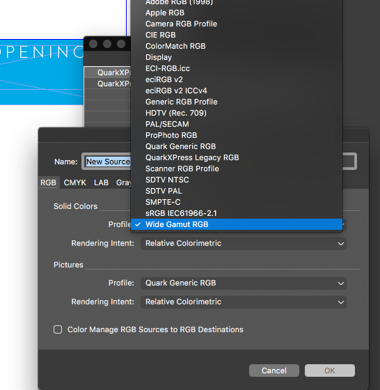 How to add a new color profile in QuarkXPress 2020