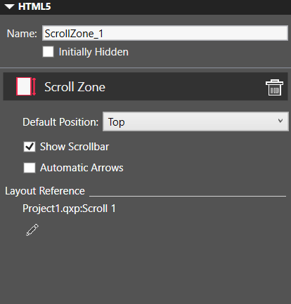 How to add a scroll zone