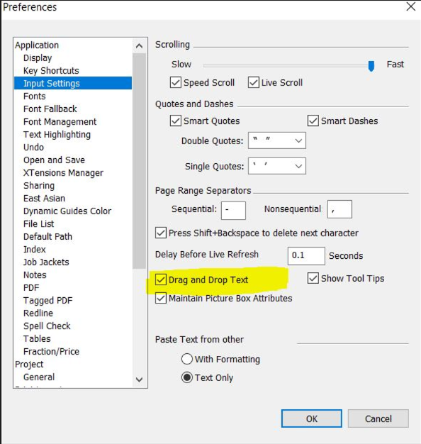How to use Drag and Drop Text