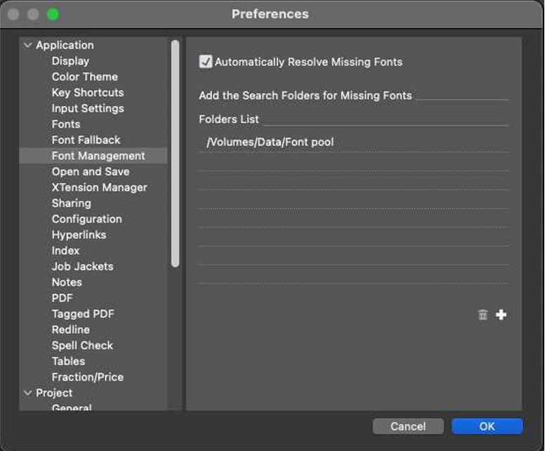 How to manage missing fonts using Font management in QuarkXPress 2024