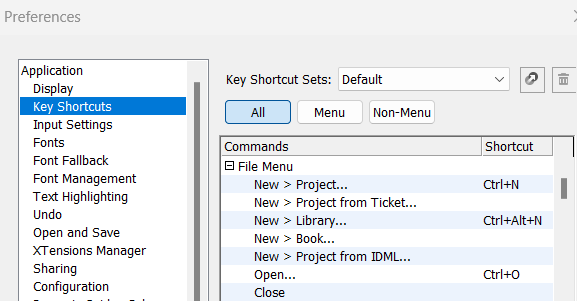 How to set custom shortcut key in QuarkXPress