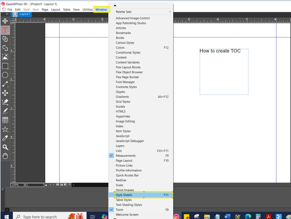 How to create TOC using List.