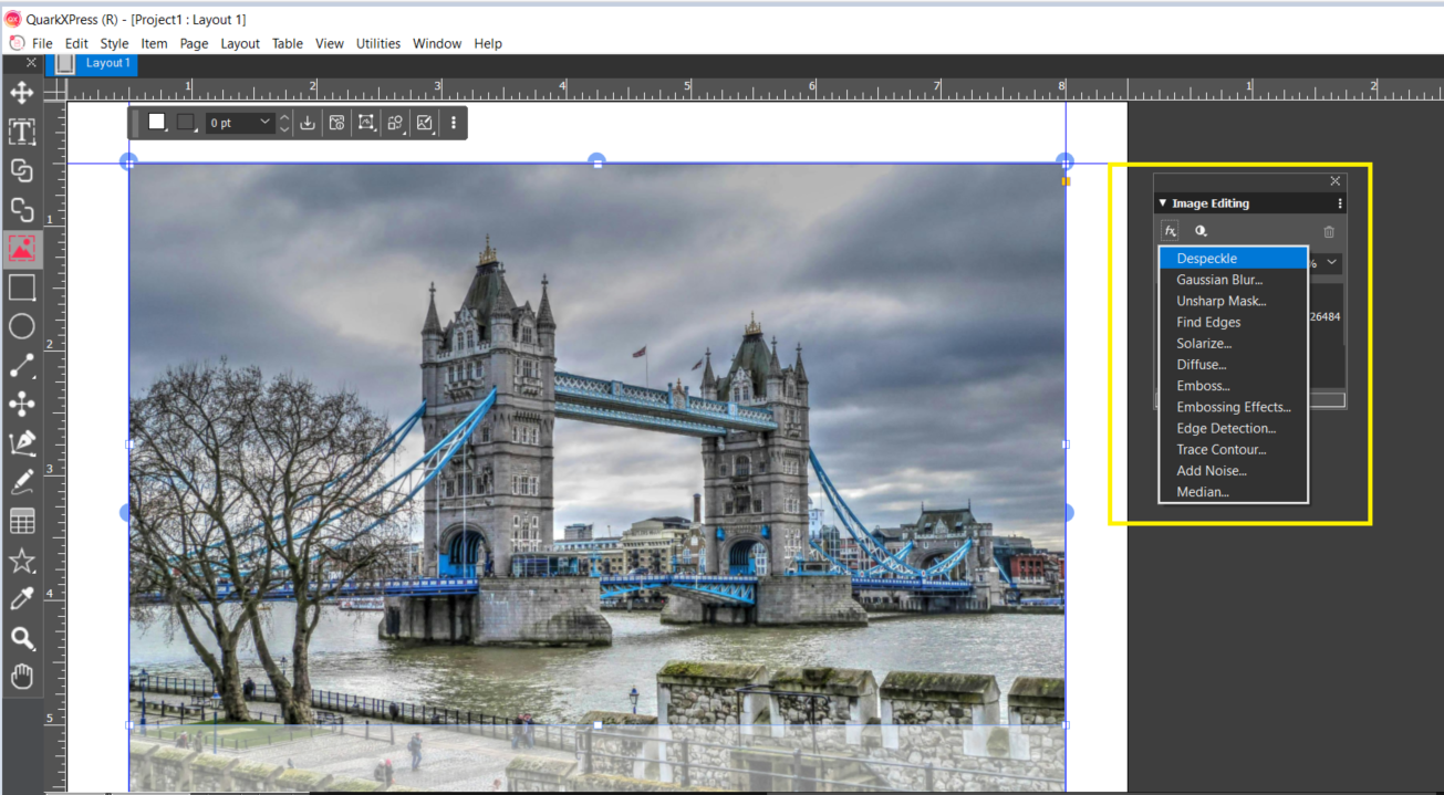 How do I apply filters using the Image editing palette