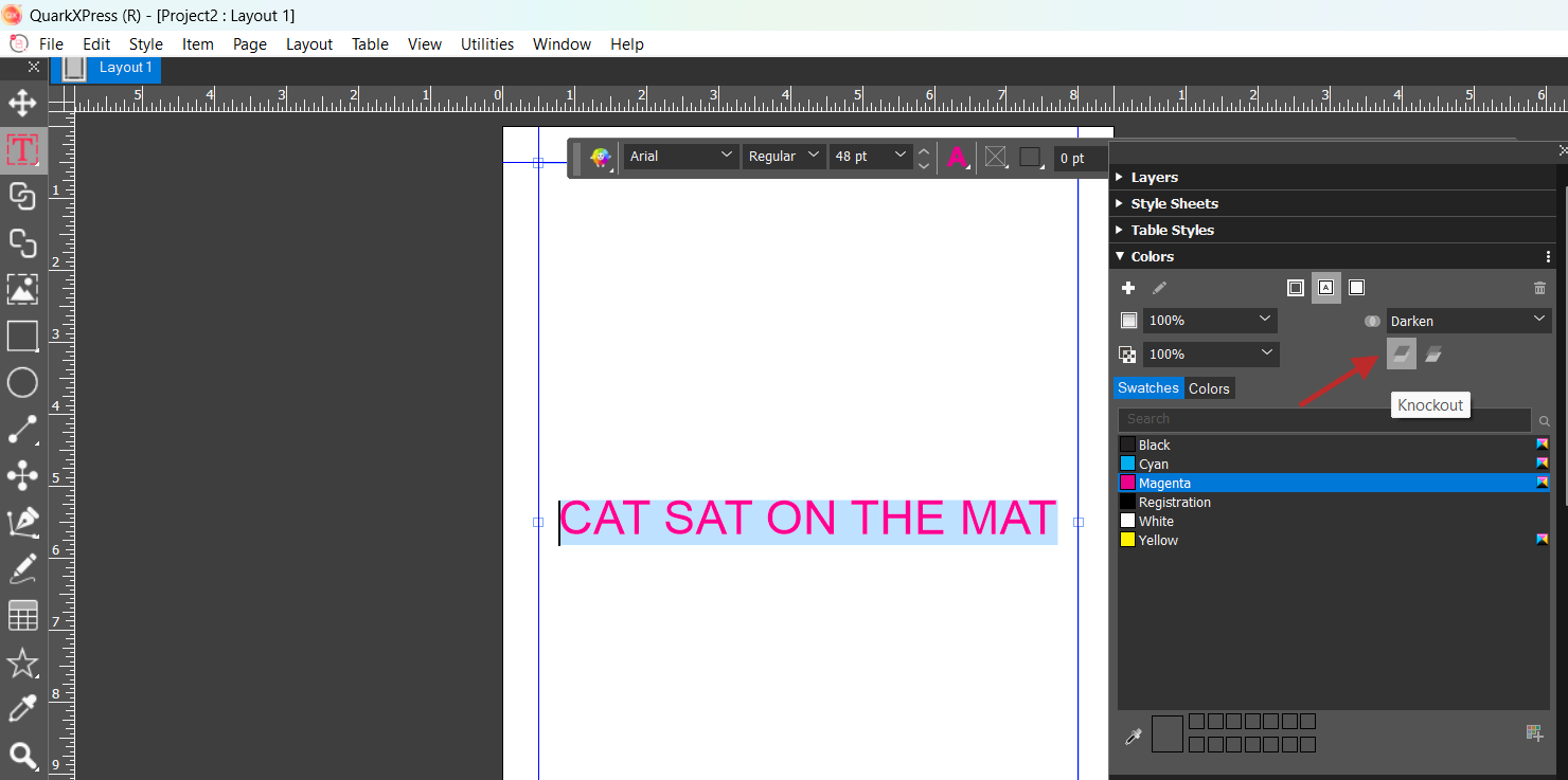 How to use Knockout Feature in QuarkXPress